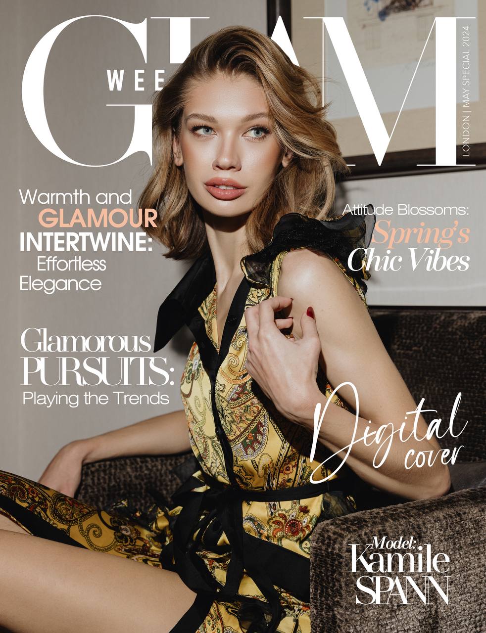 MAY SPECIAL DIGITAL COVER 2024 MODEL: Kamile Spann – Glam Week magazine
